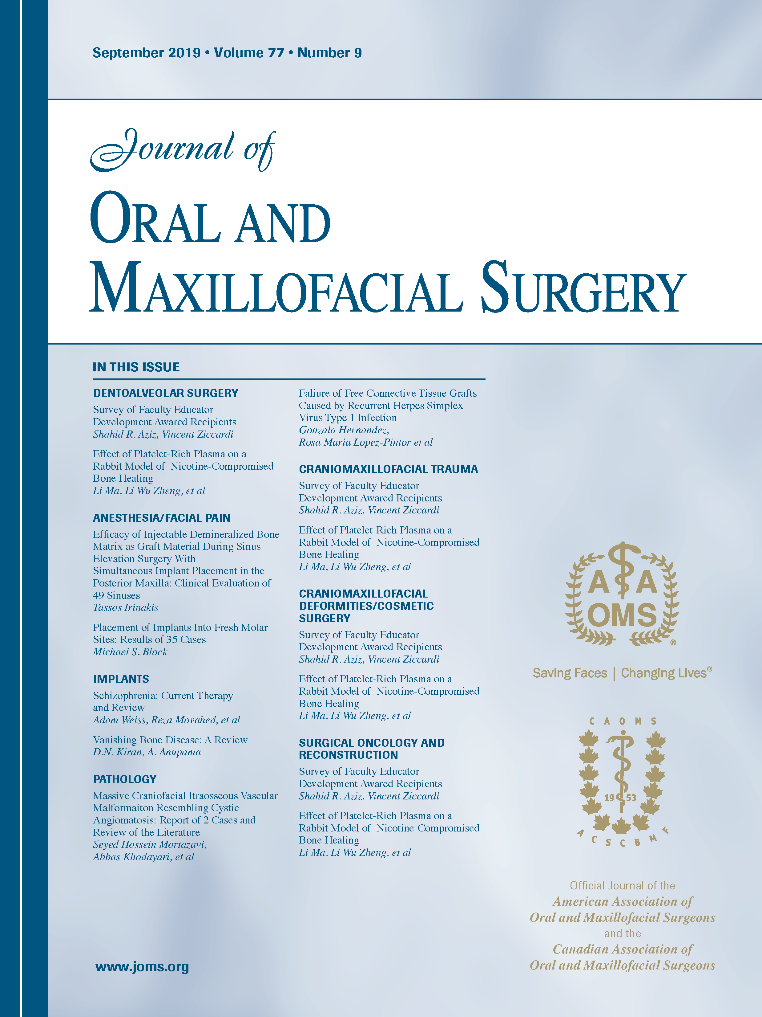 Journal of Oral and Maxillofacial Surgery (JOMS) - AAOMS | AAOMS