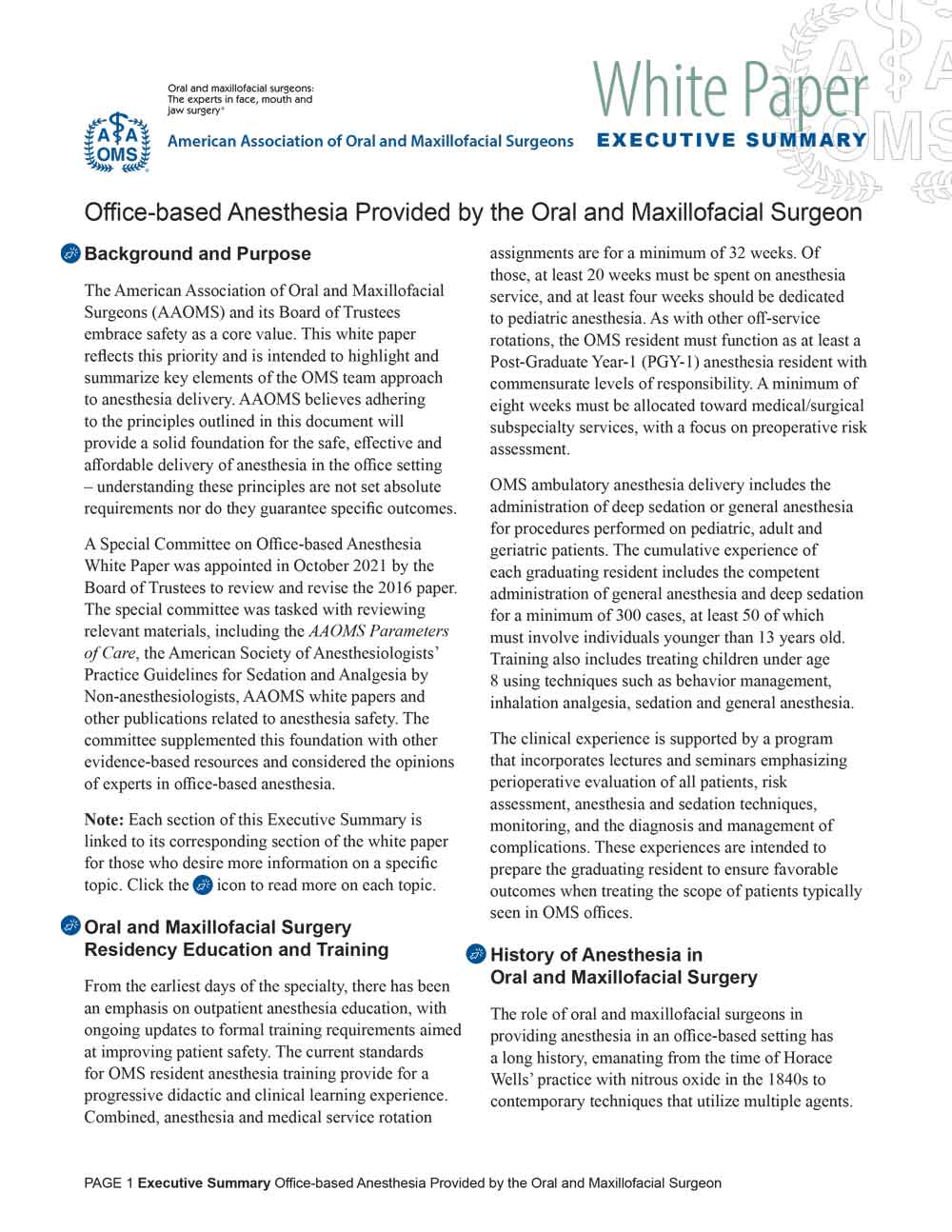 White Papers - AAOMS | AAOMS